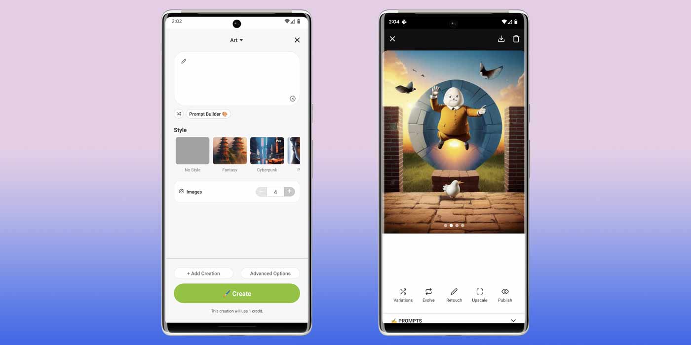Here are our AI image generator picks on Android