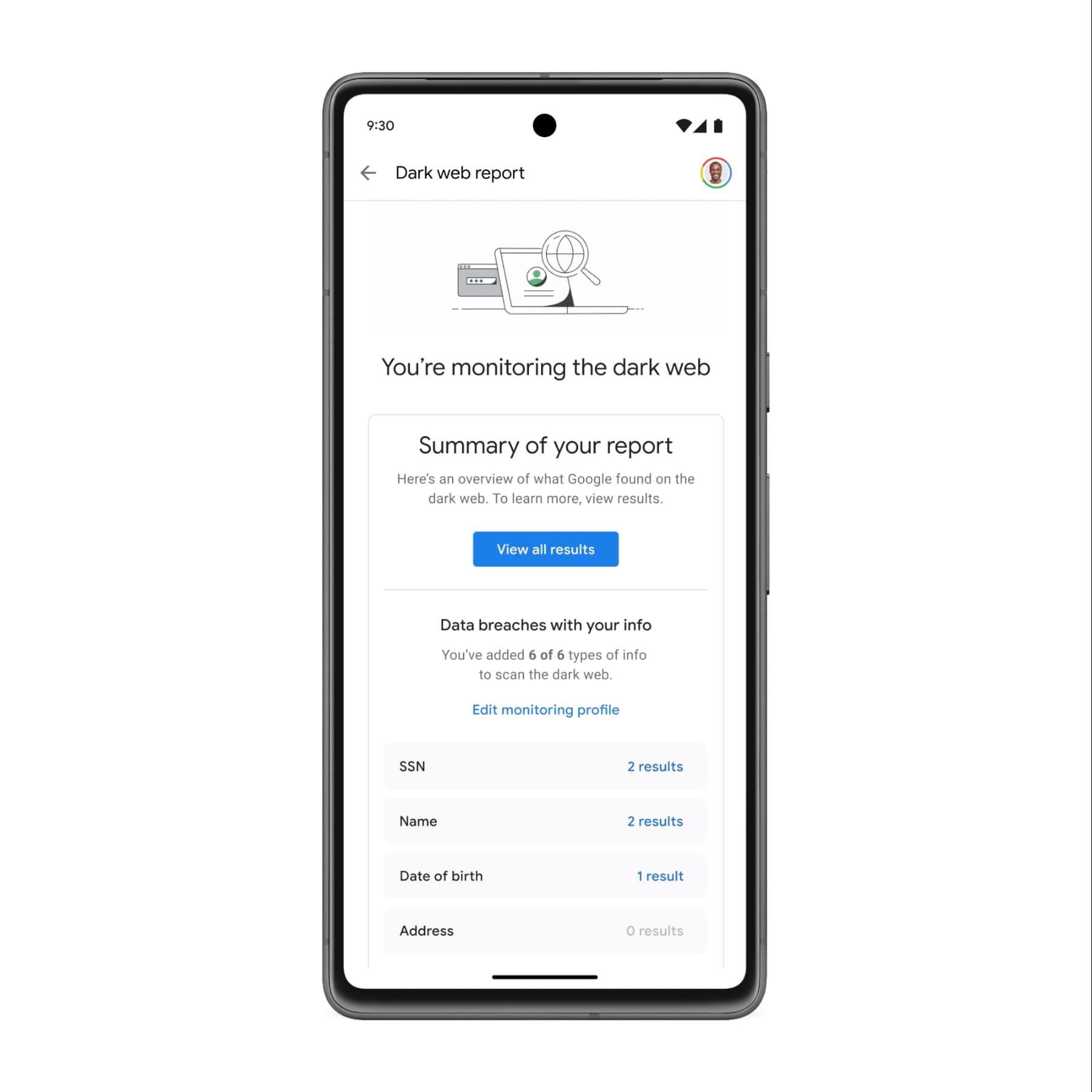 Google One brings VPN to $1.99/mo plan, adding dark web report