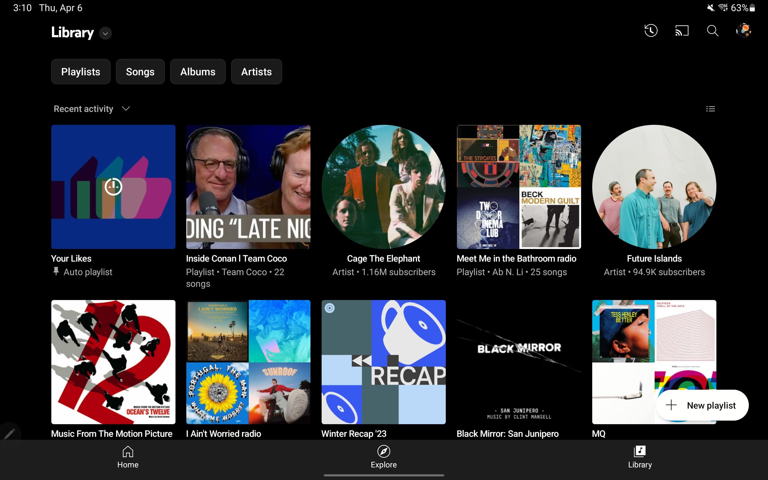 YouTube Music rolling out Library grid view on Android, iOS [U]