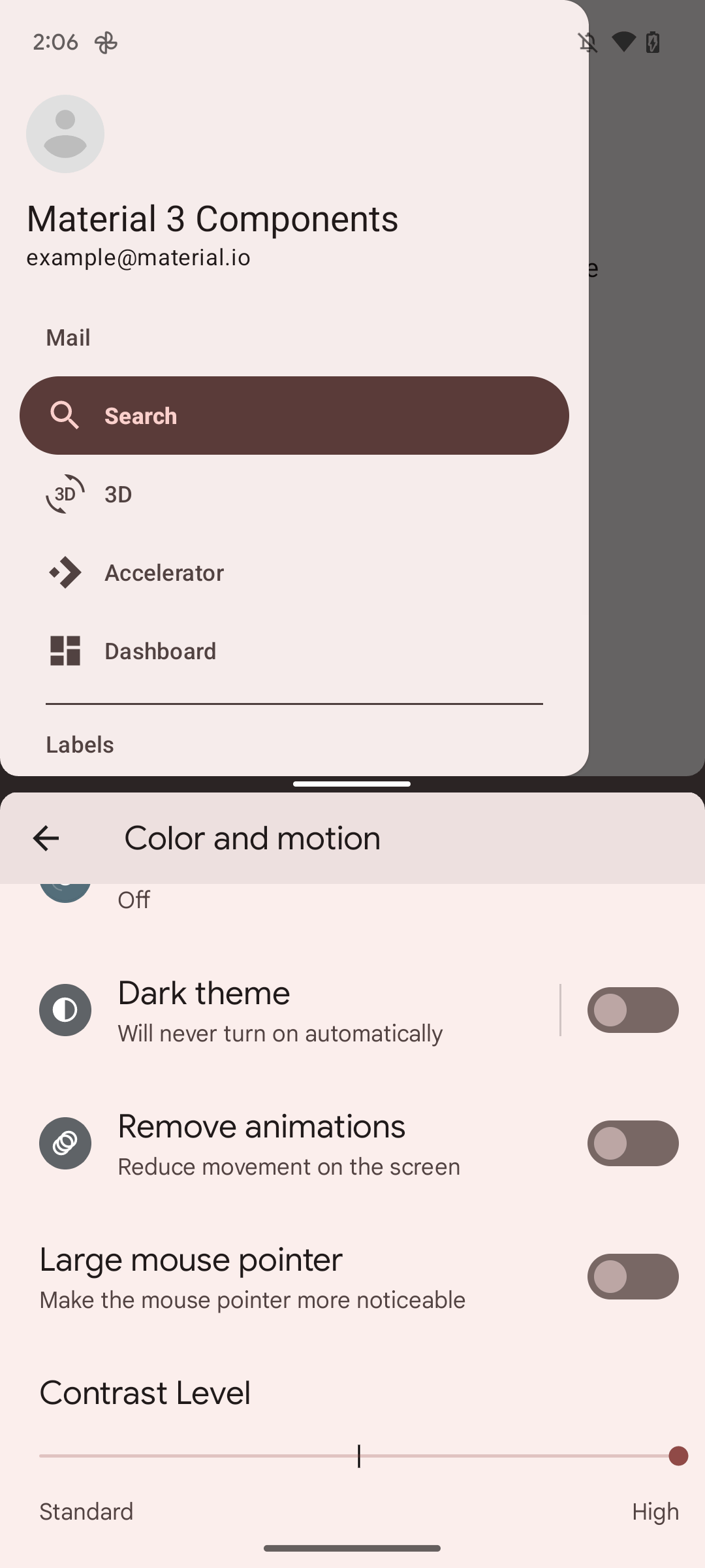 Android 14 adds a slider to tweak Material You contrast