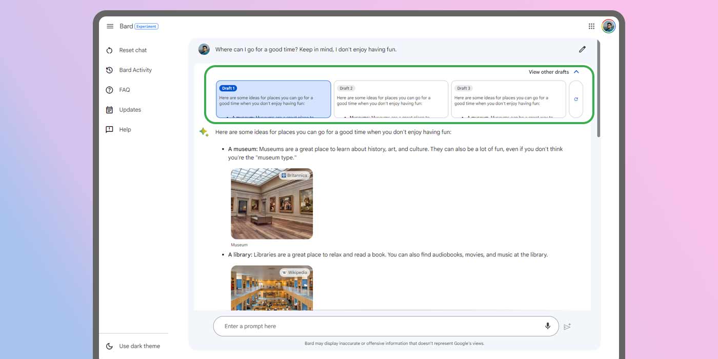 Google Bard features you might not know about