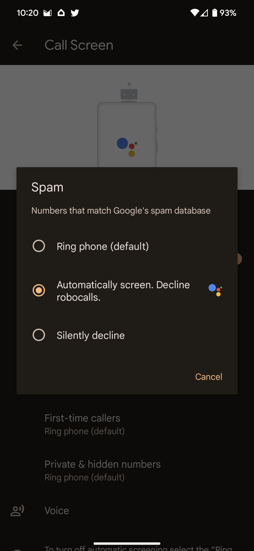 Pixel's Call Screen feature is being simplified