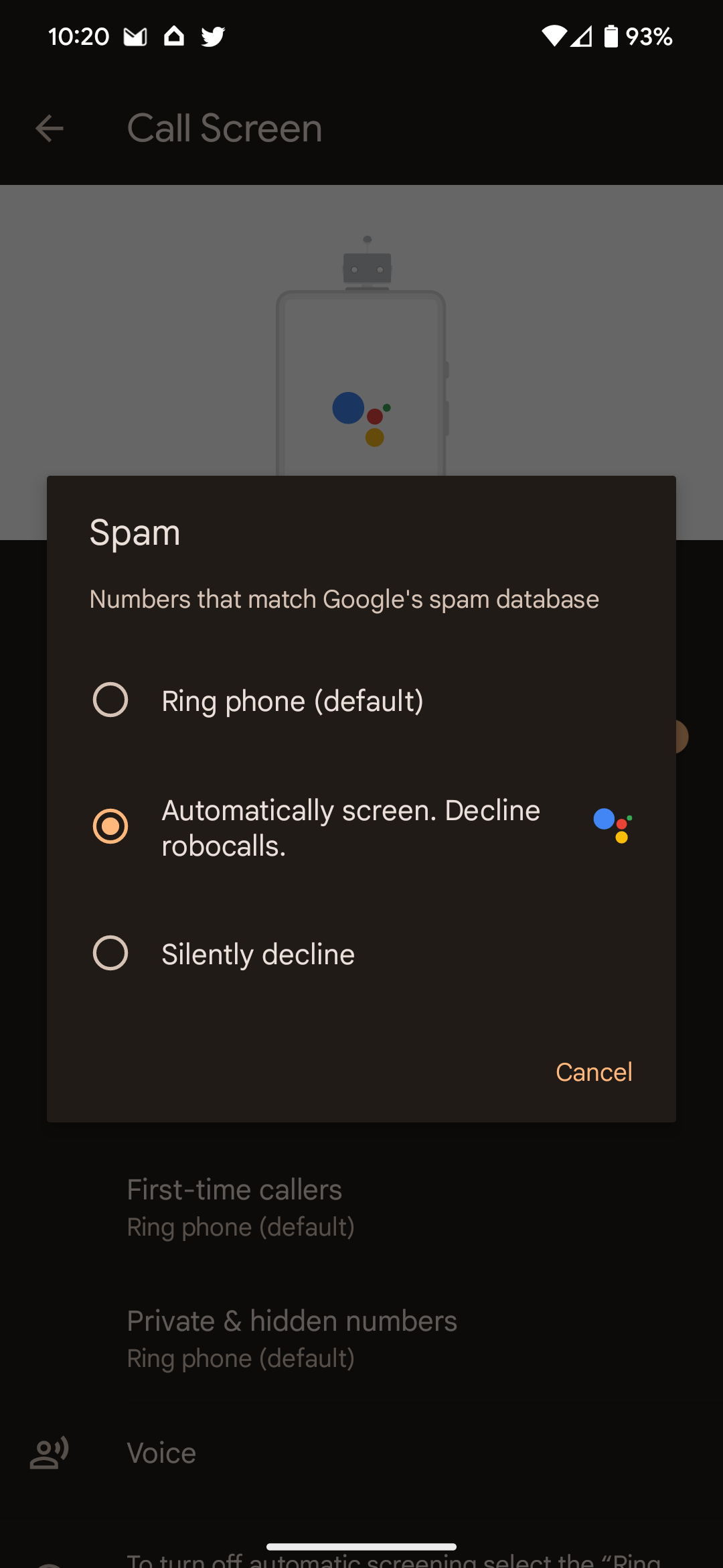 Pixel's Call Screen feature is being simplified