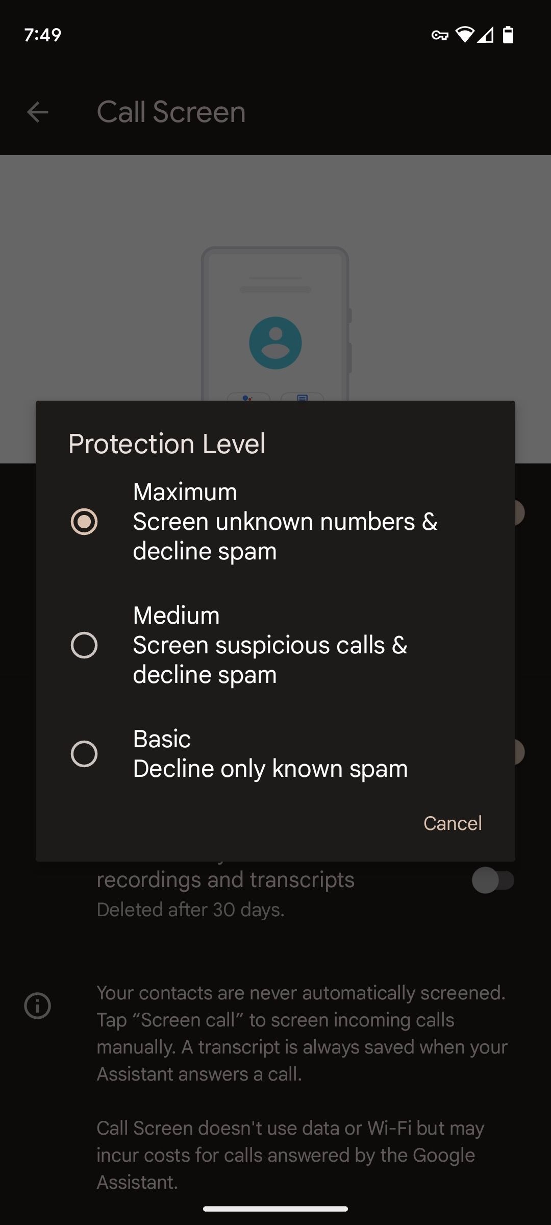 Pixel's Call Screen feature is being simplified