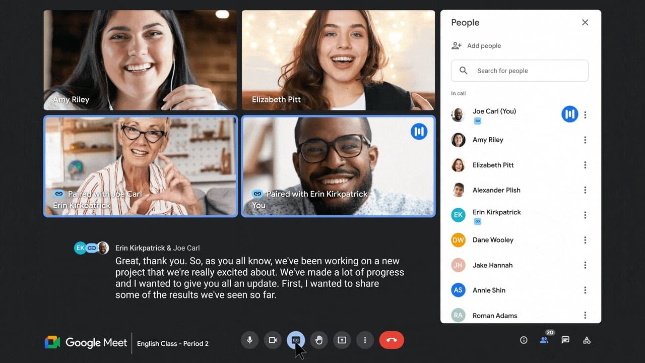 Google Meet getting tile pairings, image to text in Chrome, more