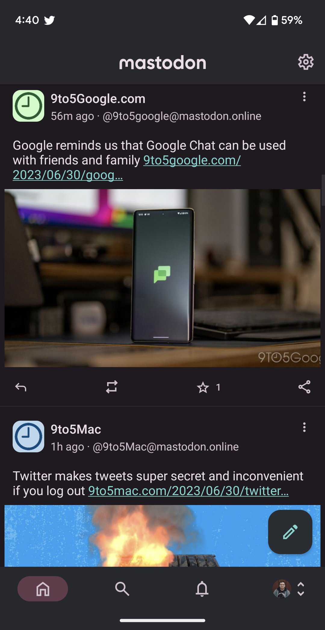 Mastodon's official Android app gets Material You redesign