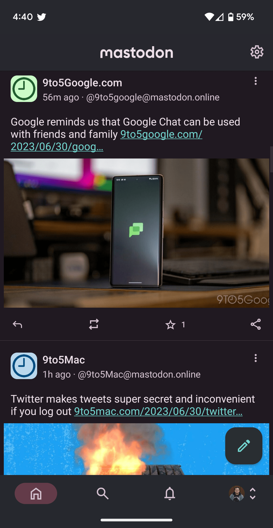 Mastodon's official Android app gets Material You redesign