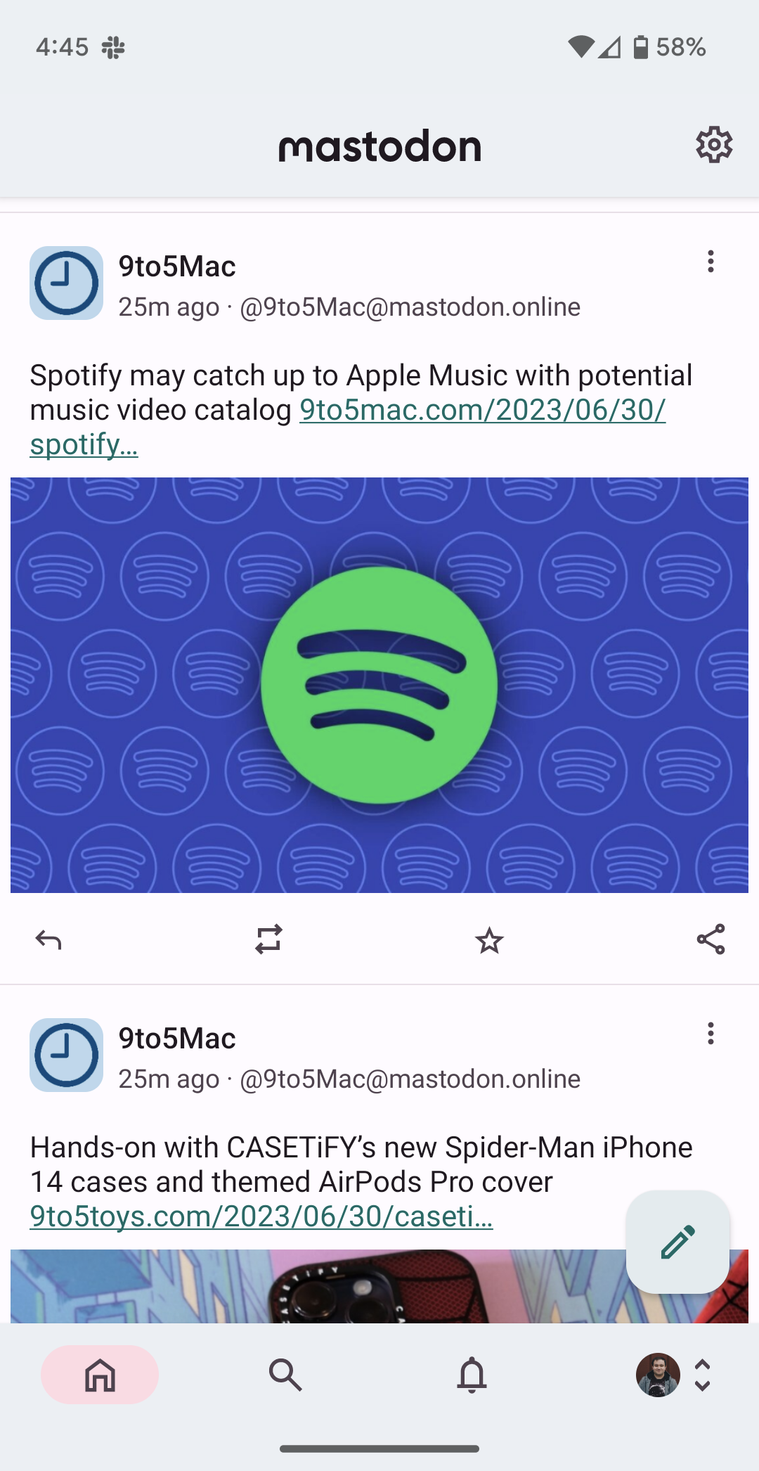 Mastodon's official Android app gets Material You redesign