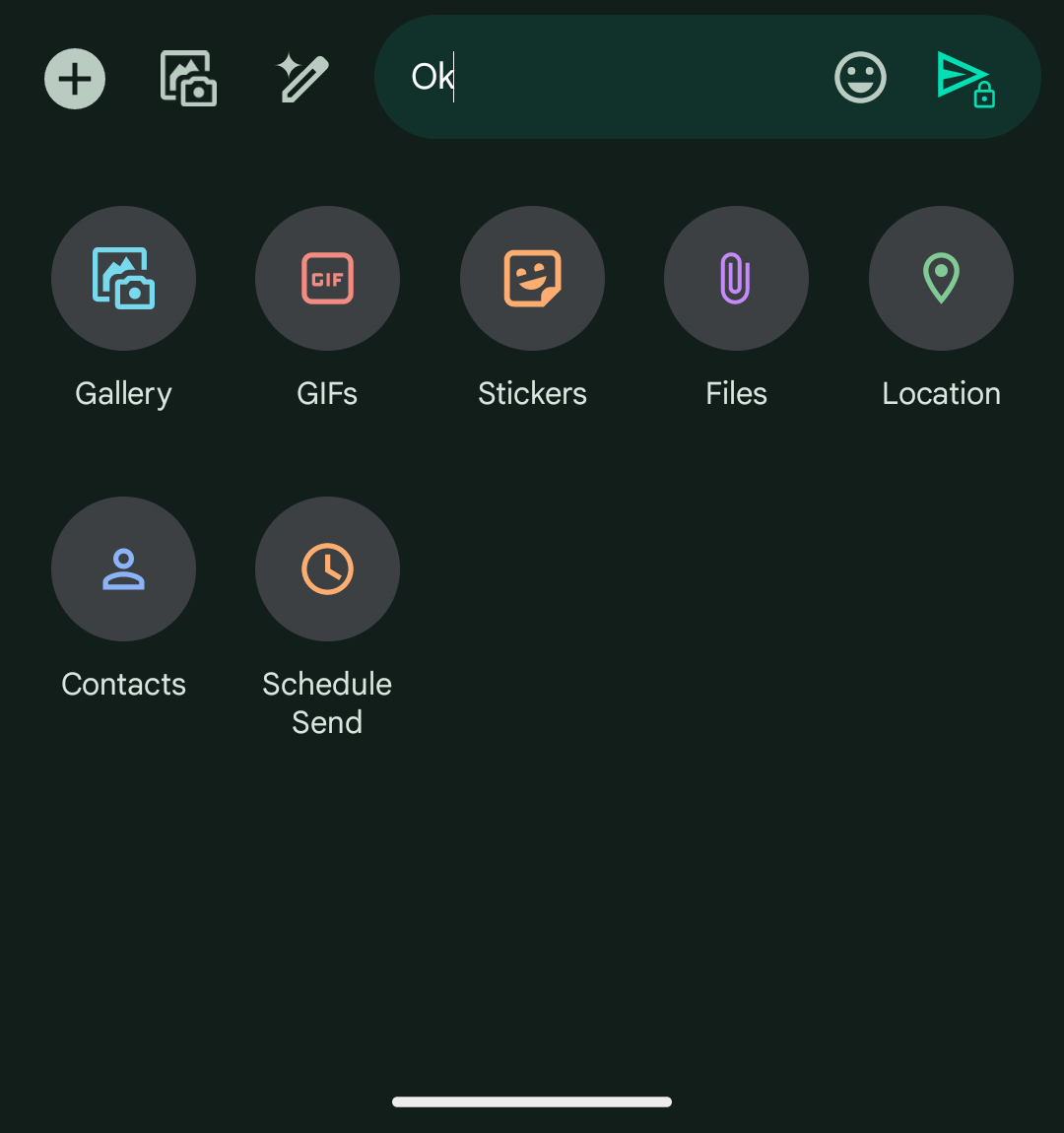 The Google Messages compose UI is too crowded