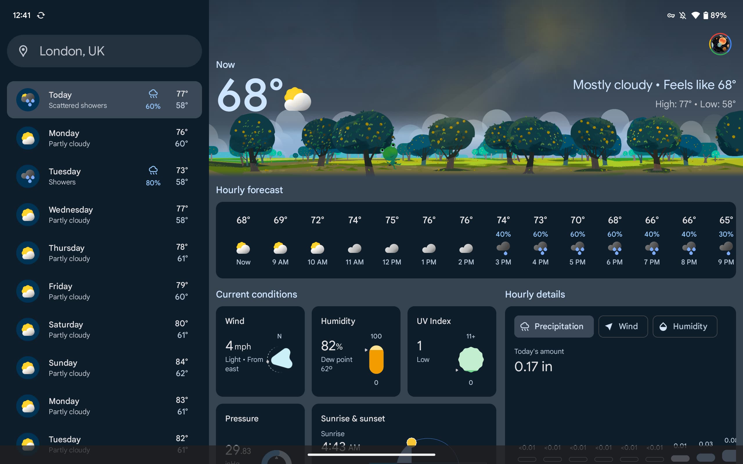 Google Weather Material You redesign debuts on Pixel Tablet