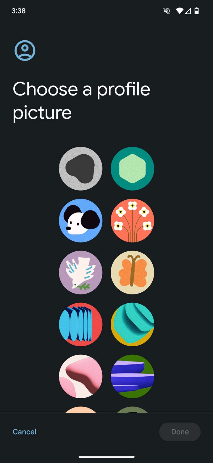 Android 14 Beta 4 adds selection of colorful user profiles pictures