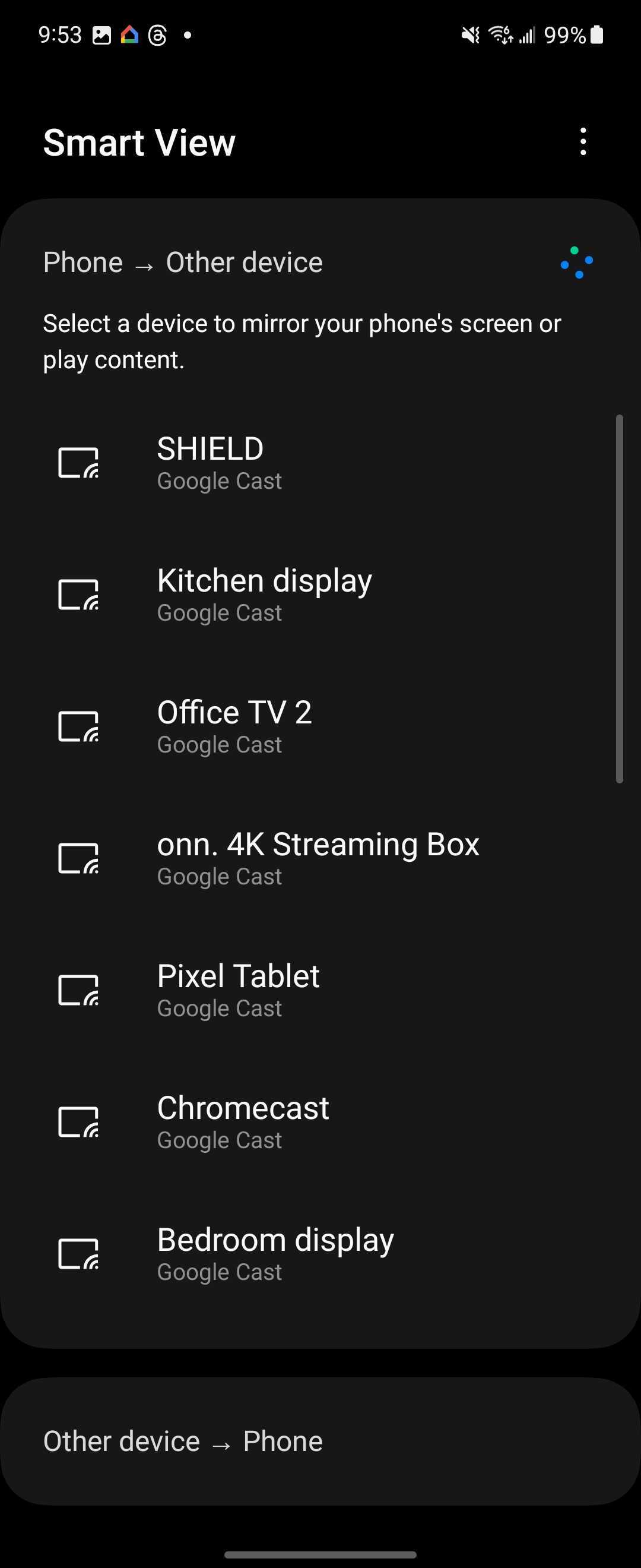 Samsung Galaxy devices can now screen mirror to Chromecast
