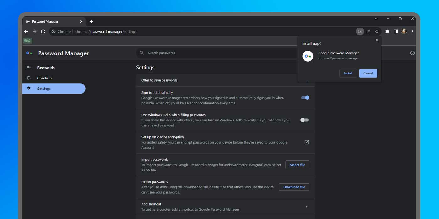 Chrome has a new Password Manager shortcut, how to use it