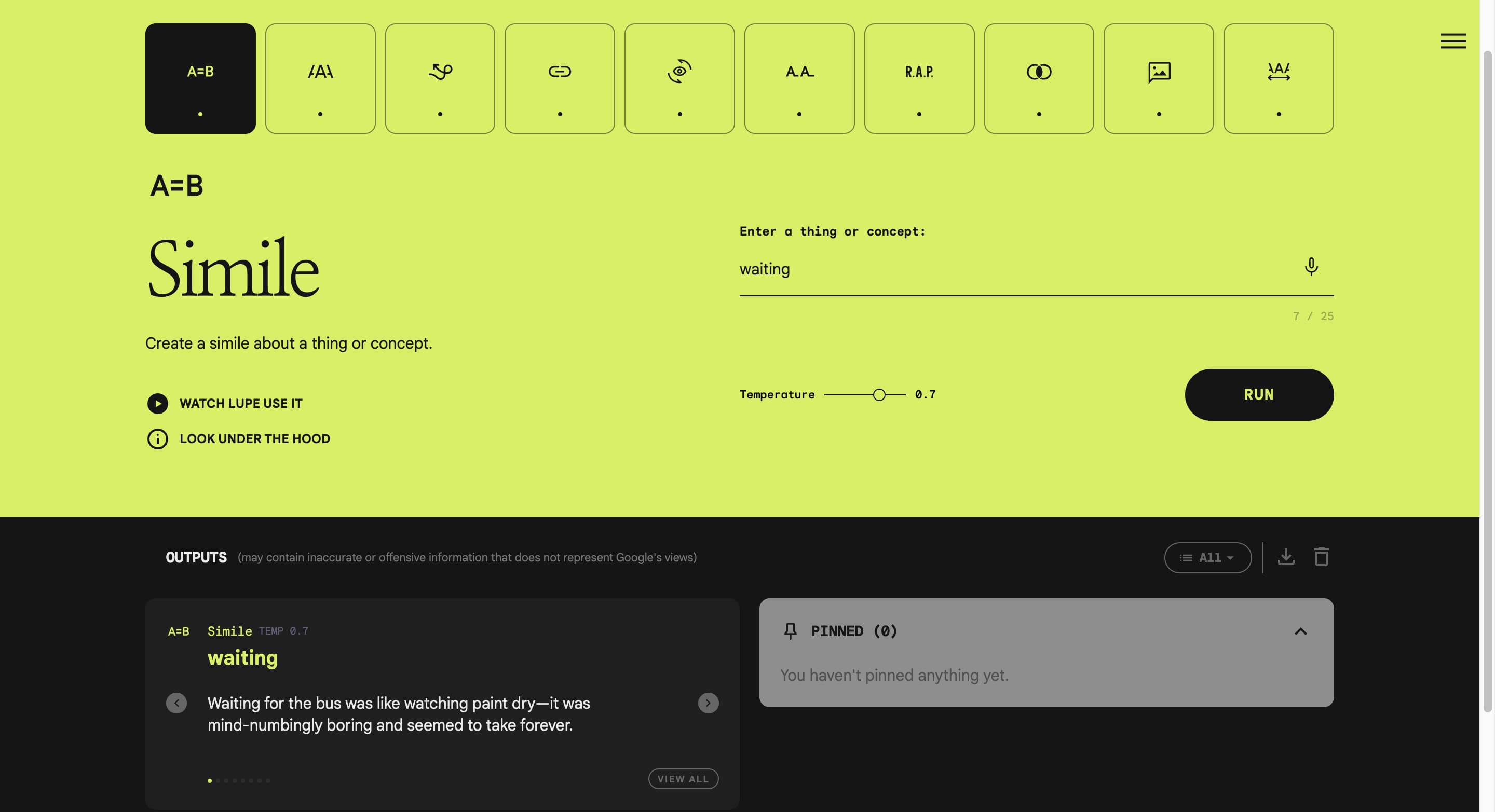 Google TextFX AI experiment offers 10 AI tools for rappers, writers