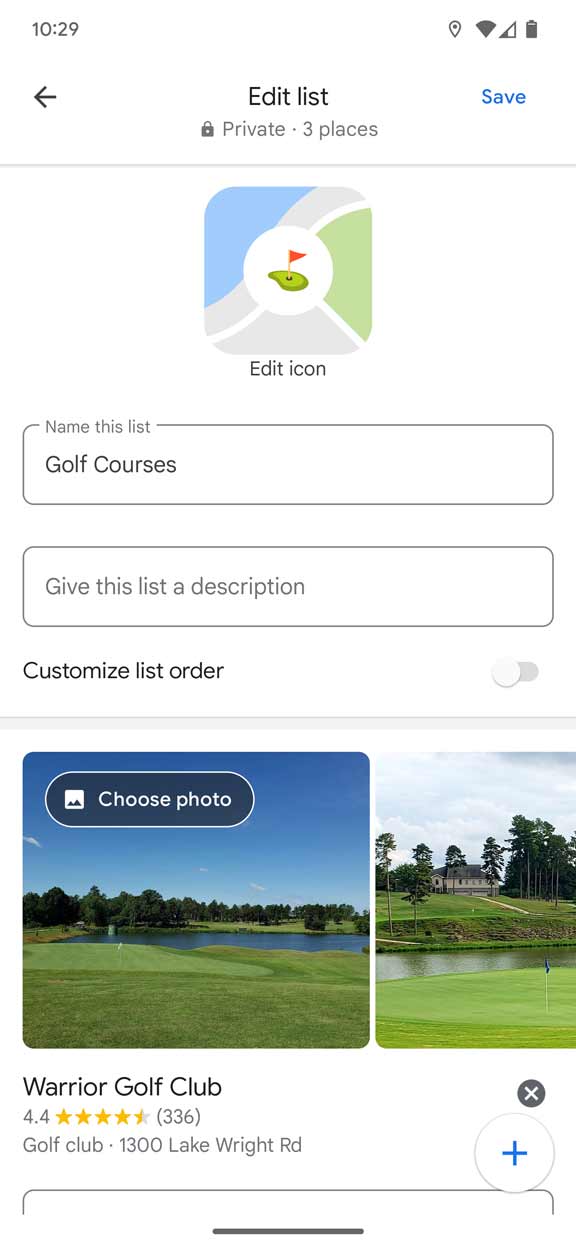 How to keep Google Maps Saved Places visible with emoji icons
