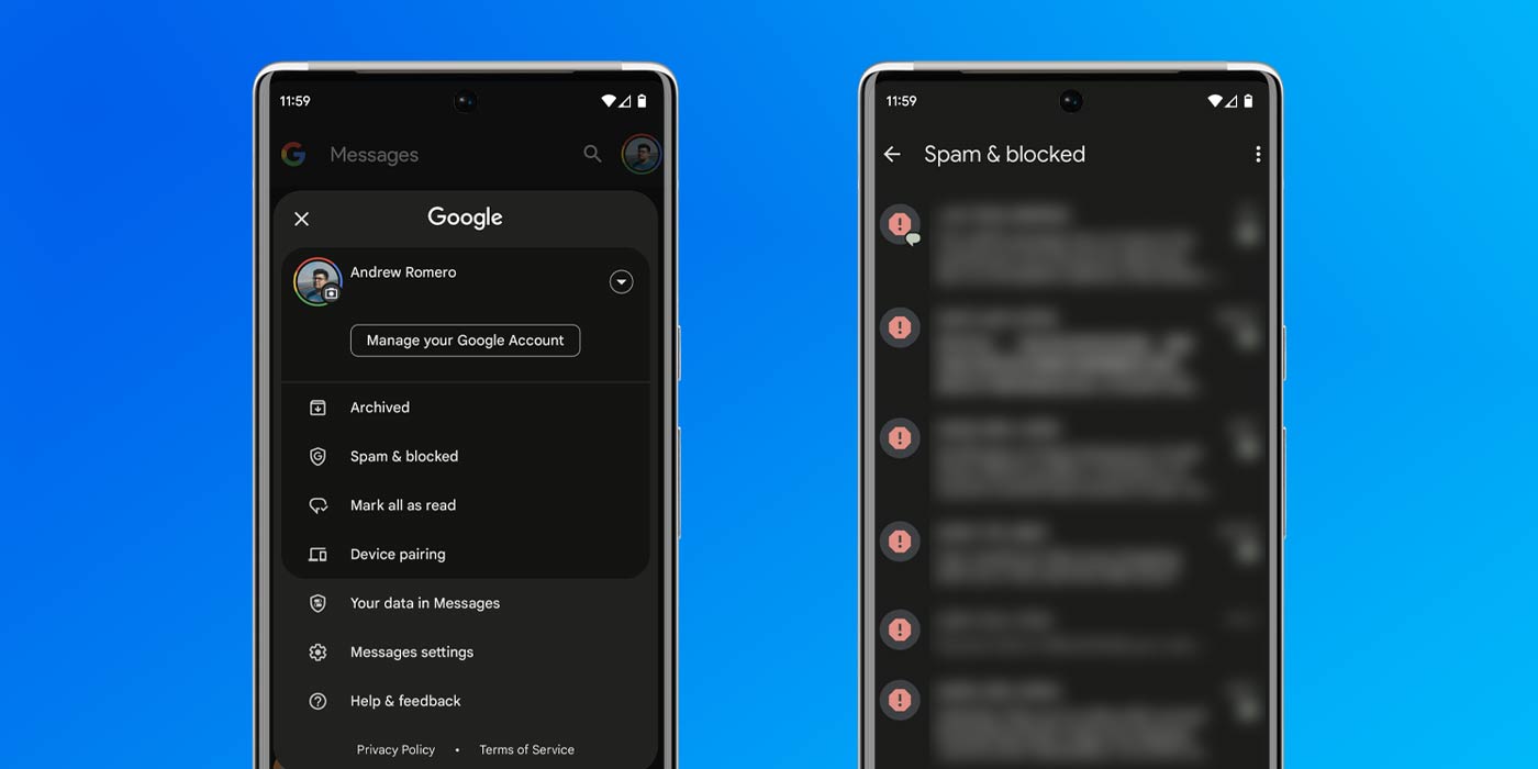 How to check your spam folder in Google Messages
