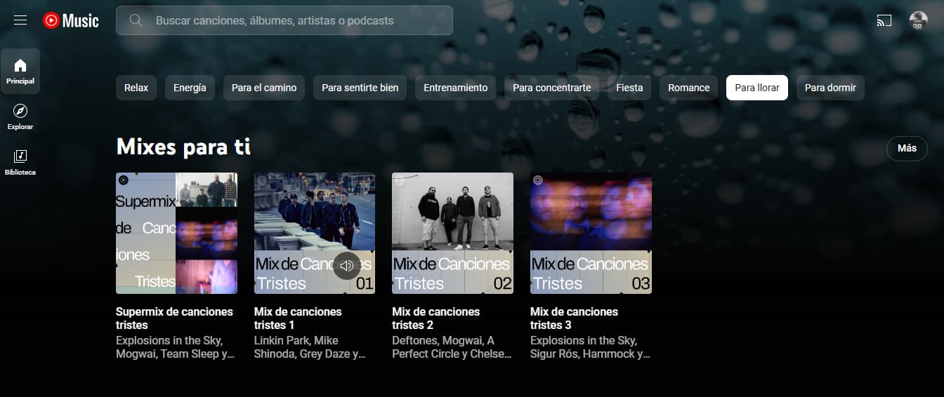 YouTube Music adding more mood filters, including 'Cry'