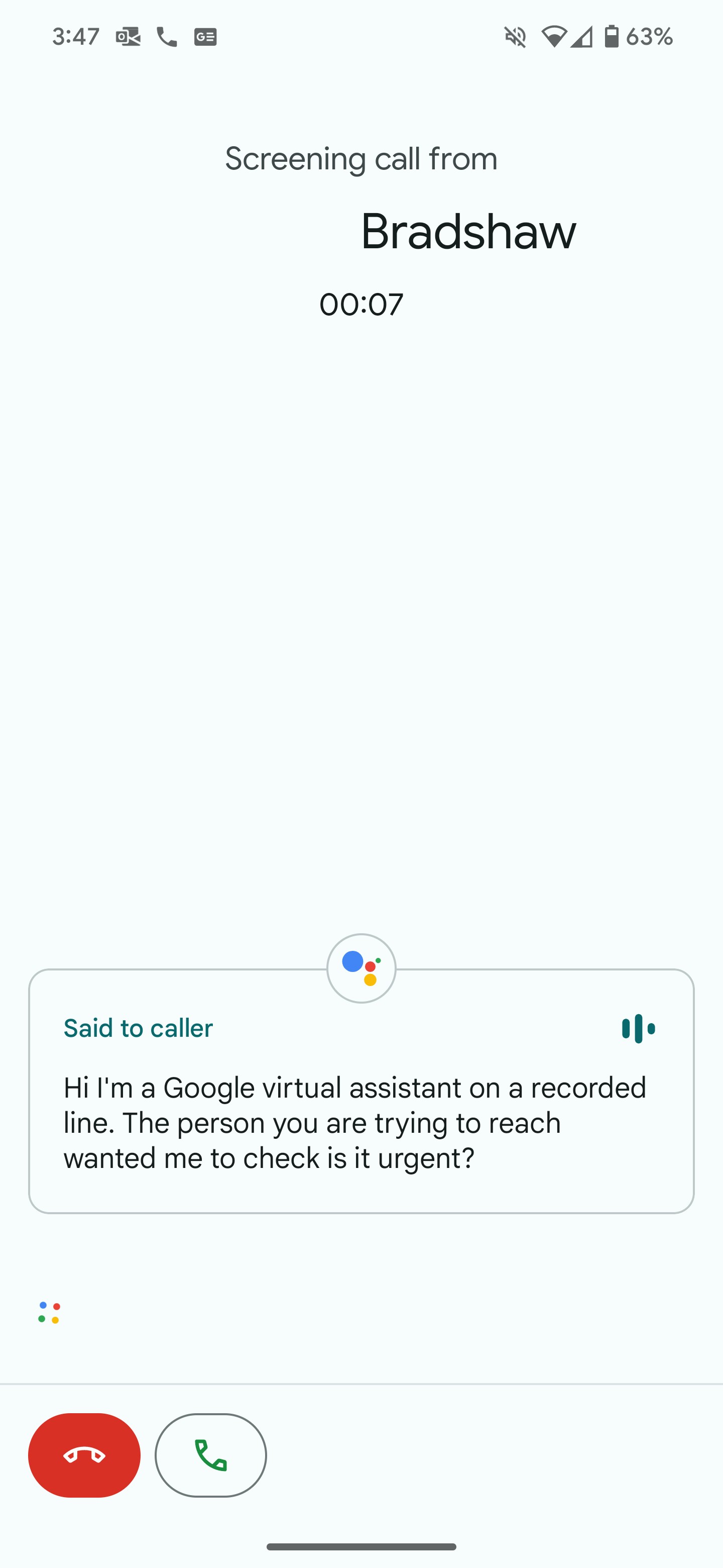 Google Assistant on Pixels can now ask if an incoming call is urgent