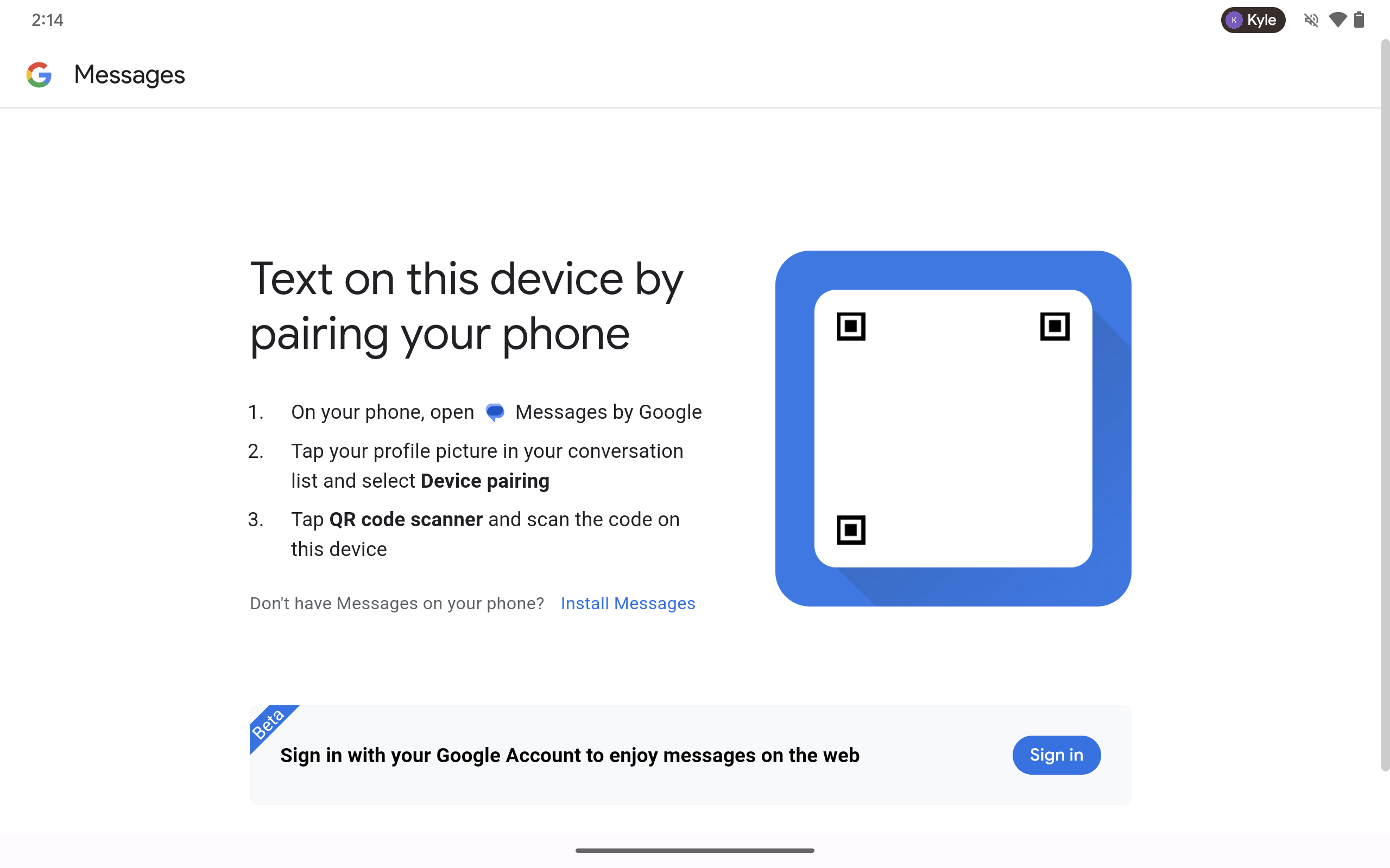 Google Messages for Web readies account-based pairing w/ emojis