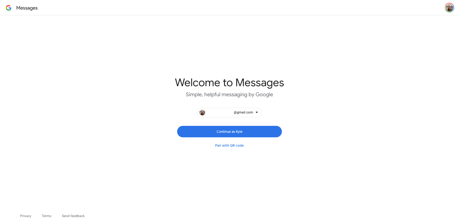 Google Messages for Web readies account-based pairing w/ emojis