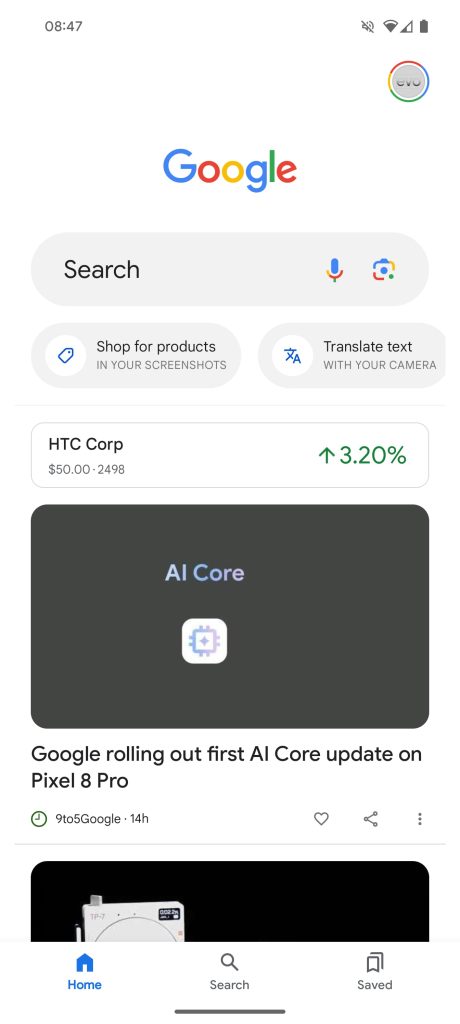 Google app testing bottom Search bar again, cleans up settings