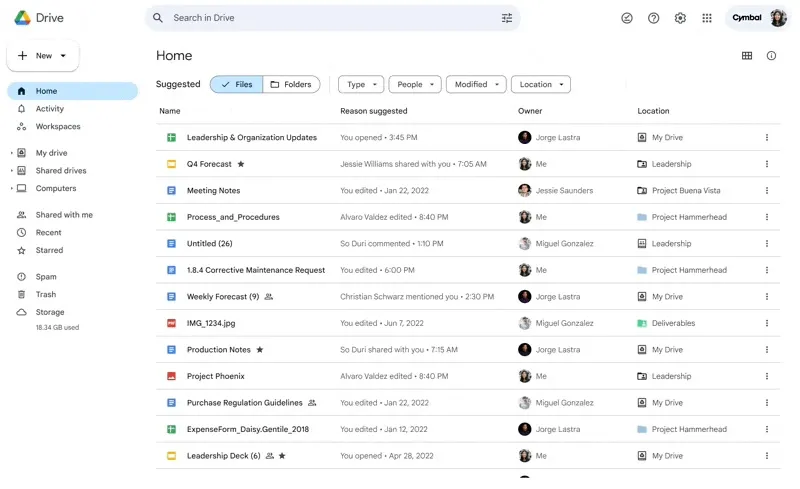 Google Drive rolling out new default 'Home' page