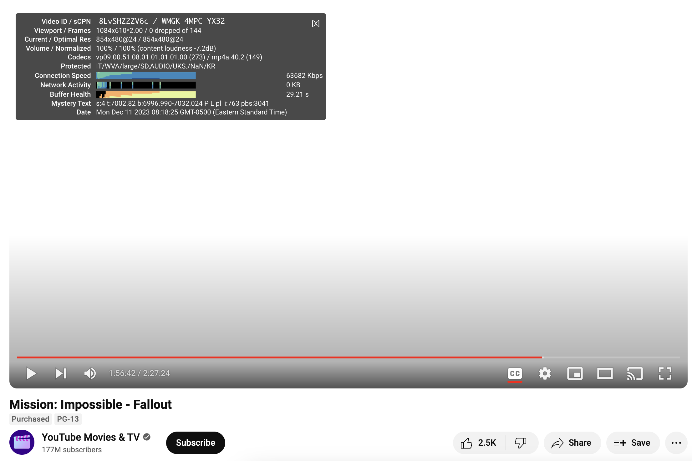 YouTube still forces purchased movies to stream at 480p
