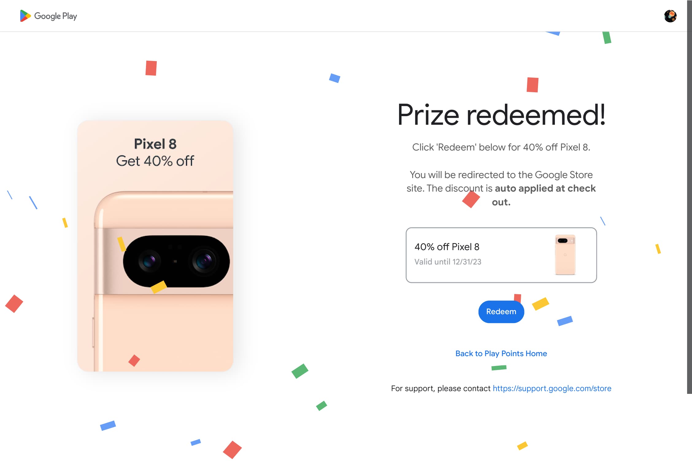 Google Play Points users get 40% off Pixel 8, 8 Pro, Tablet