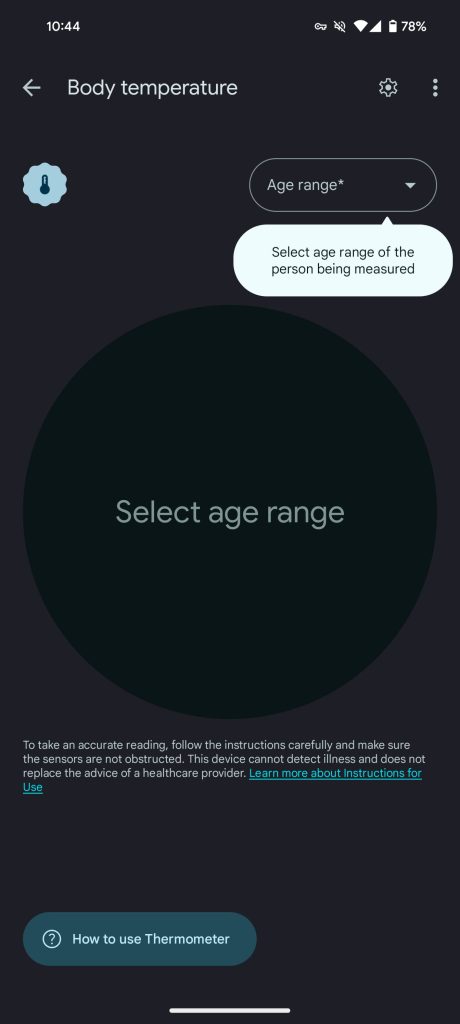 Pixel Thermometer update rolls out: Body temp requires US SIM