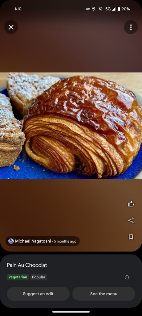 Google Maps is matching your food pics to the menu
