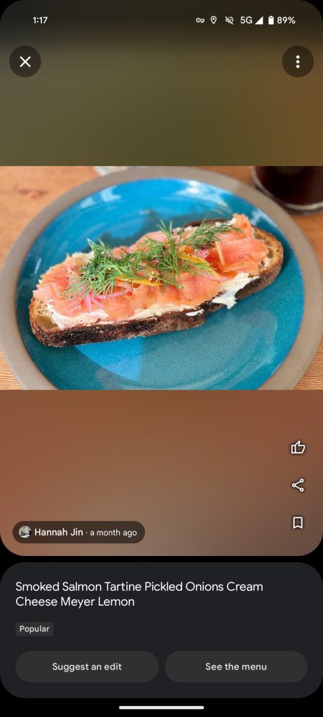 Google Maps is matching your food pics to the menu