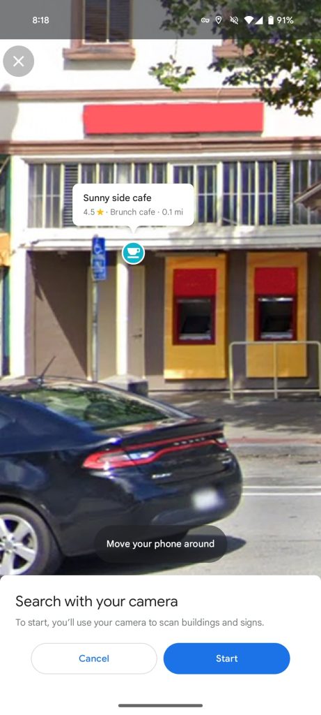 Google Lens AR search in Google Maps gets more prominent icon