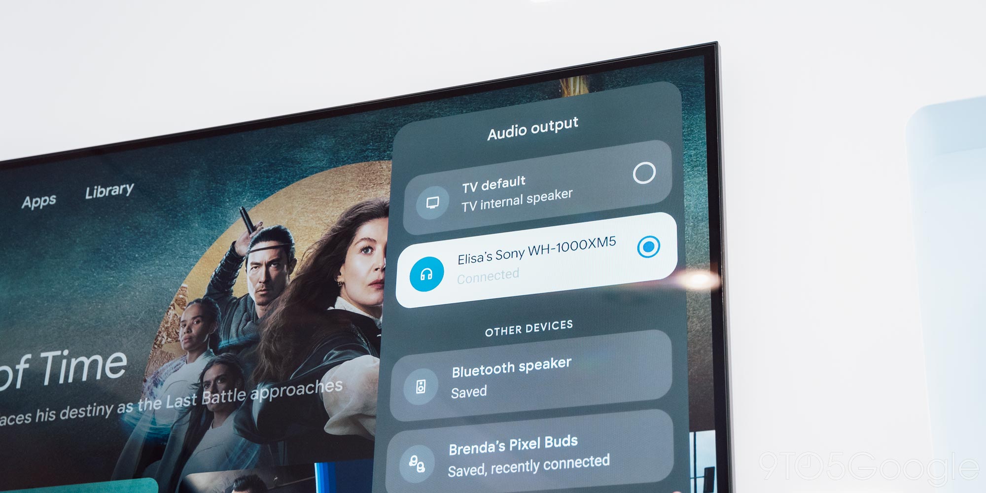 Google TV adding audio switcher for Bluetooth headphones