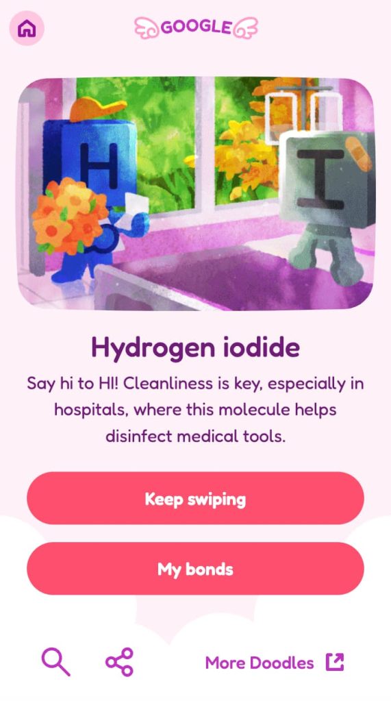How to play Google Chemistry CuPd Doodle after Valentine's Day