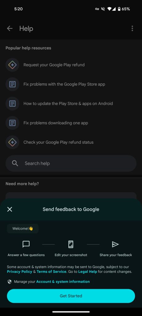 Google redesigns in-app feedback tool on Android, iOS
