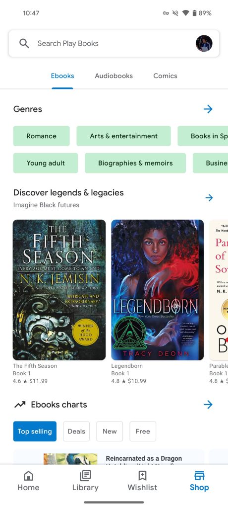 Google Play Books finally rolling out Material You redesign