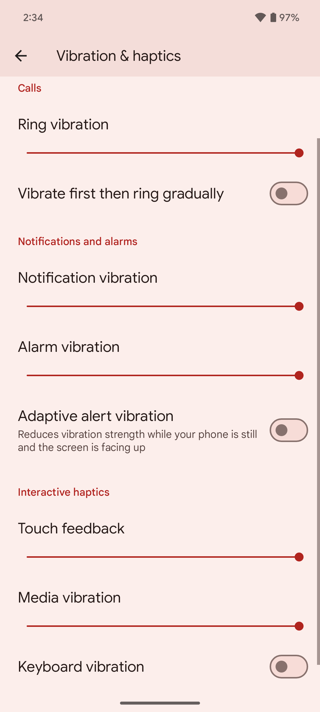 Android 15 lets you control keyboard vibration for all apps