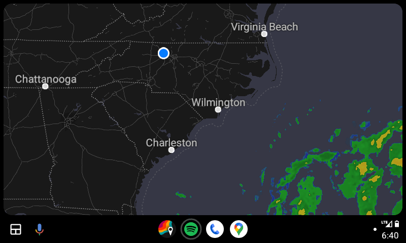 Android Auto gets 'MyRadar' app to show weather on your route