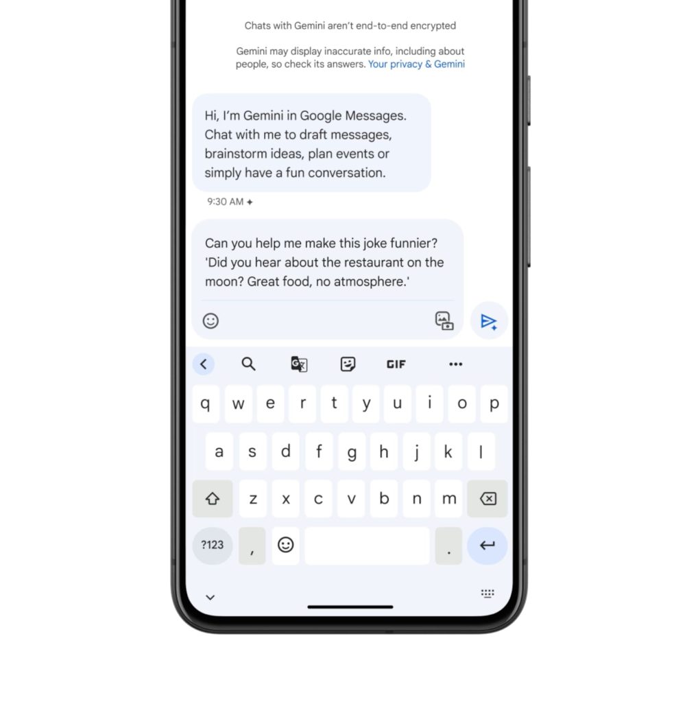 Google Messages will let you chat with Gemini