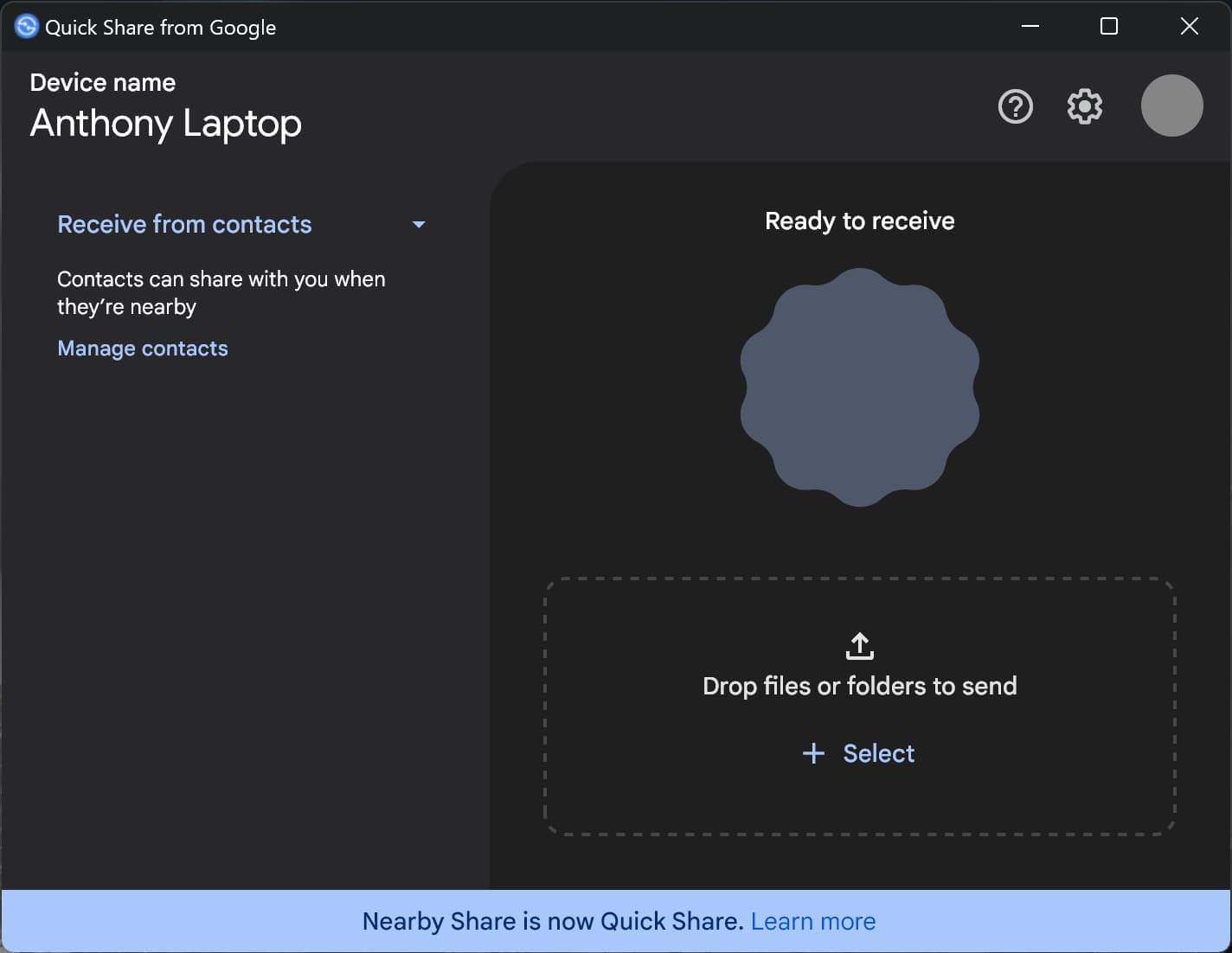 Google updates Nearby Share to Quick Share on Windows