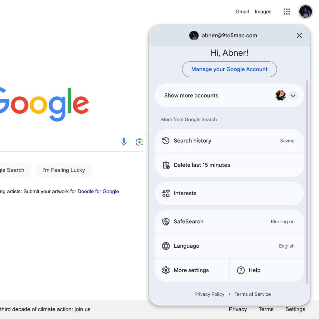 Google Search rolling out settings redesign on the web