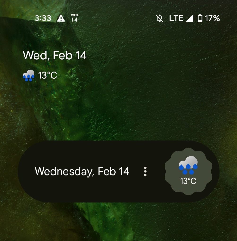 Google Weather icons start expanding to widgets