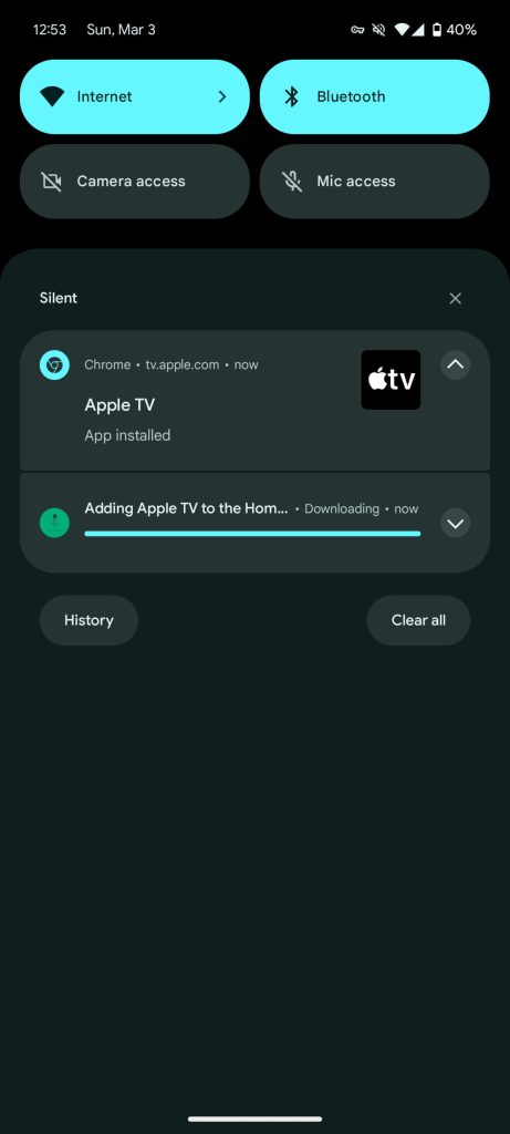 How to add the Apple TV web app to your Android homescreen