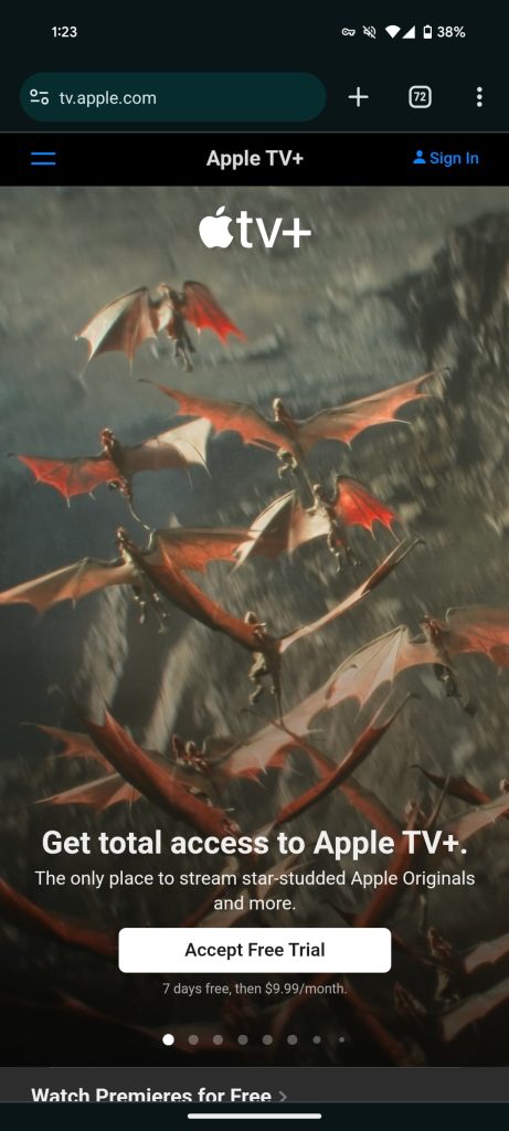 How to add the Apple TV web app to your Android homescreen