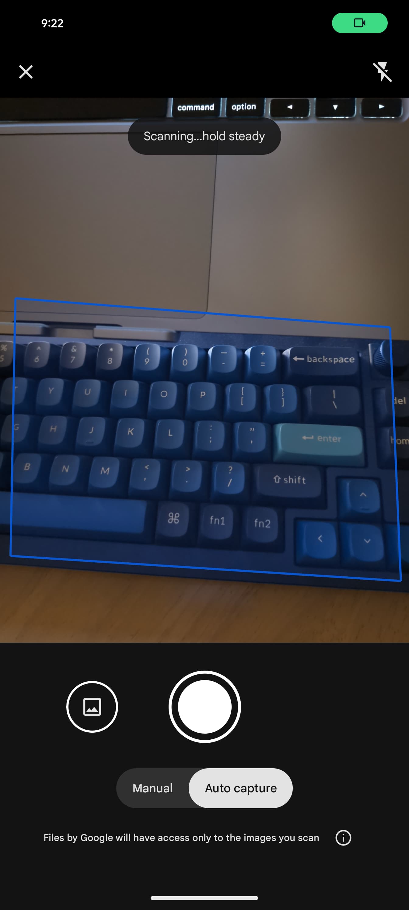 Files by Google integrating a document scanner