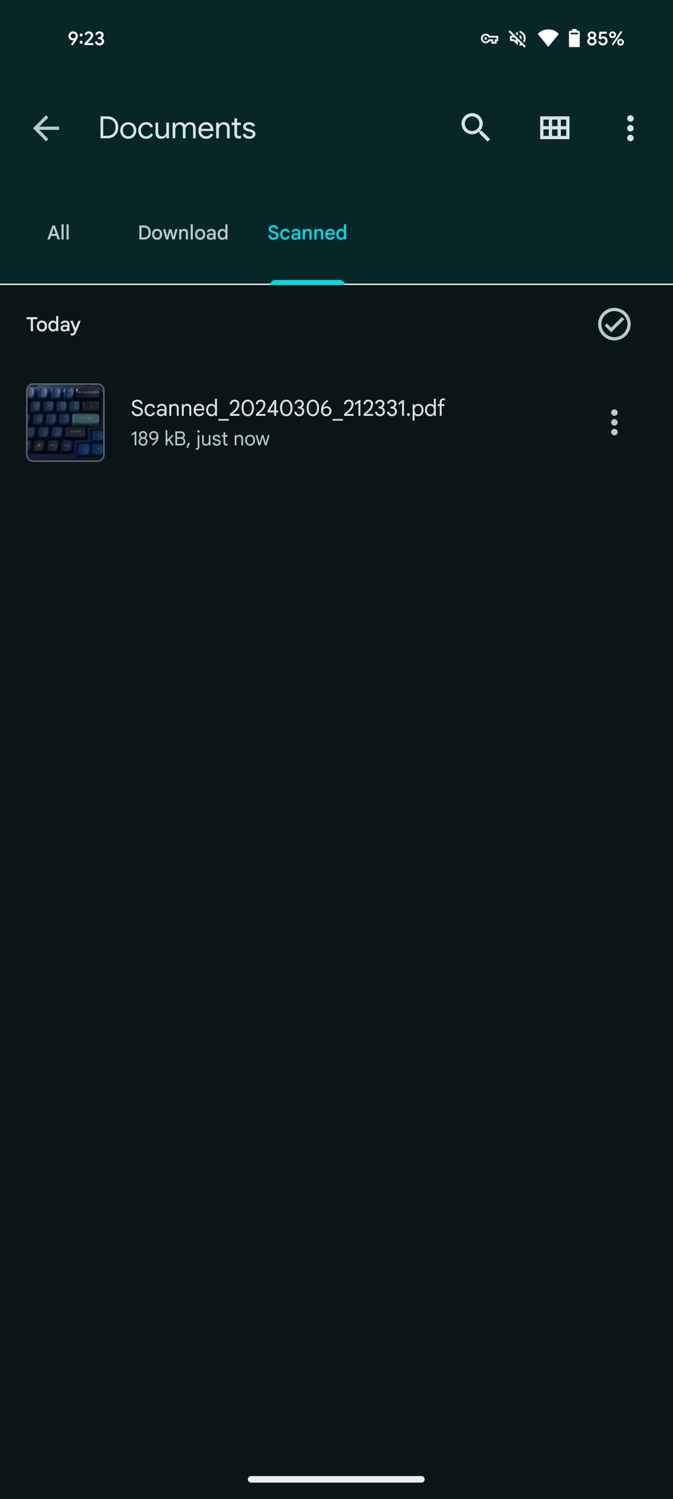 Files by Google integrating a document scanner