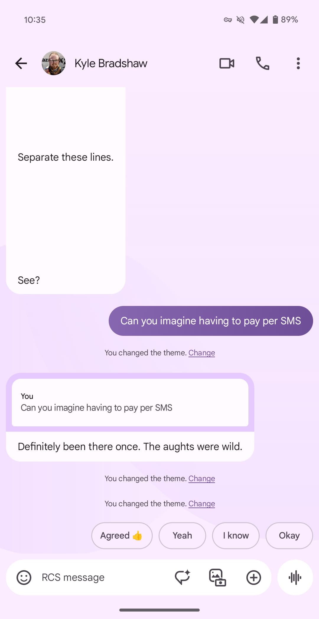 Google Messages Custom Bubble colors & backgrounds rolling out