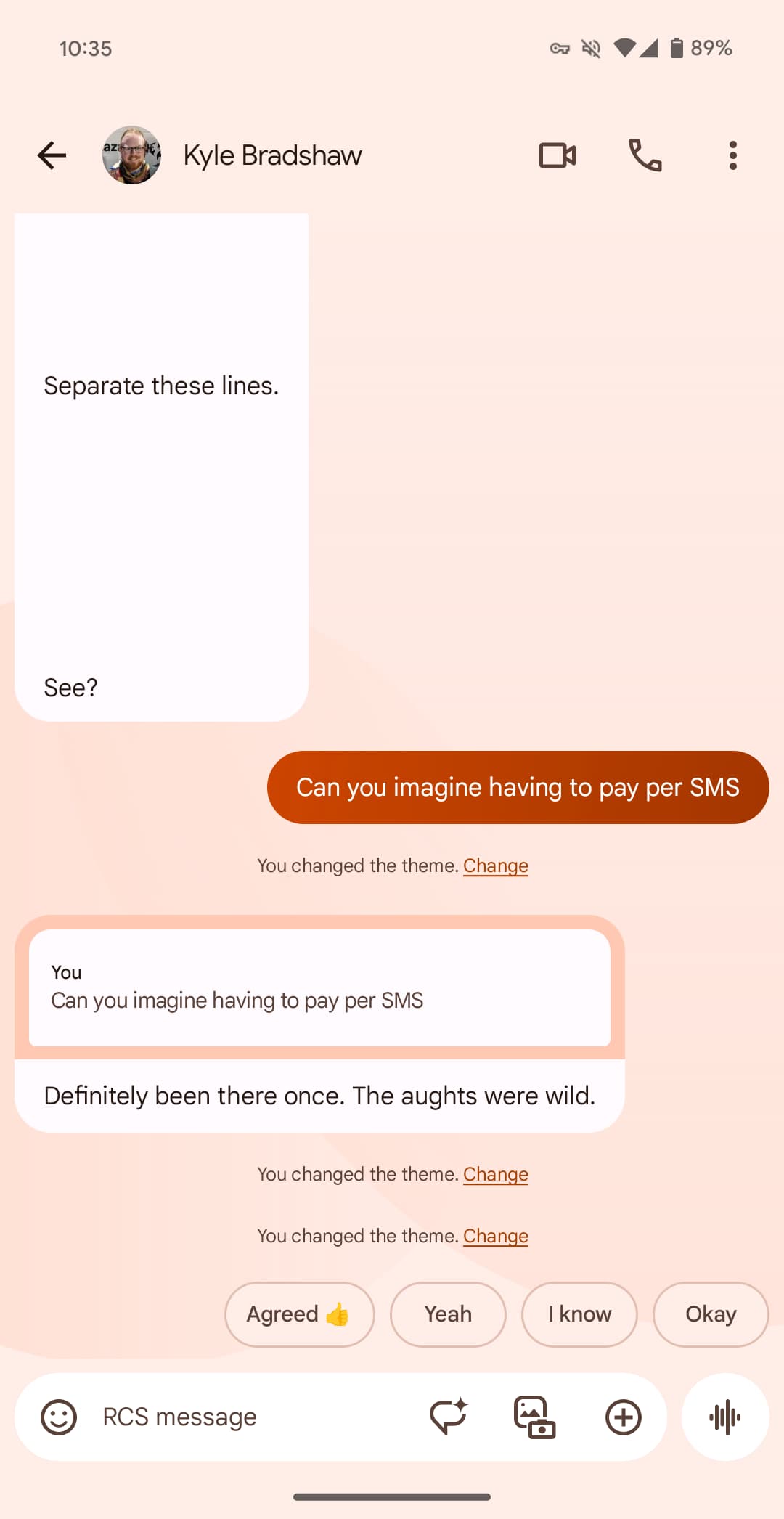 Google Messages Custom Bubble colors & backgrounds rolling out