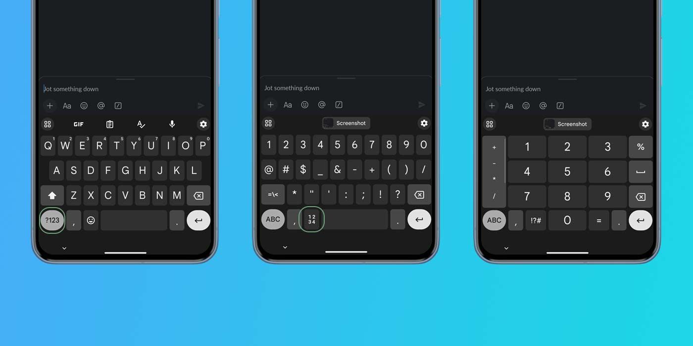 How to use Gboard's number pad and fix it if gets stuck
