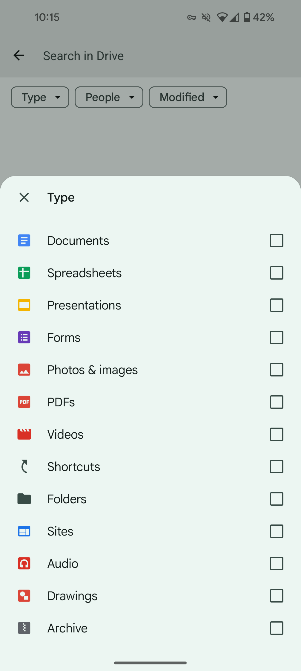 Google Drive search filters now rolling out on Android